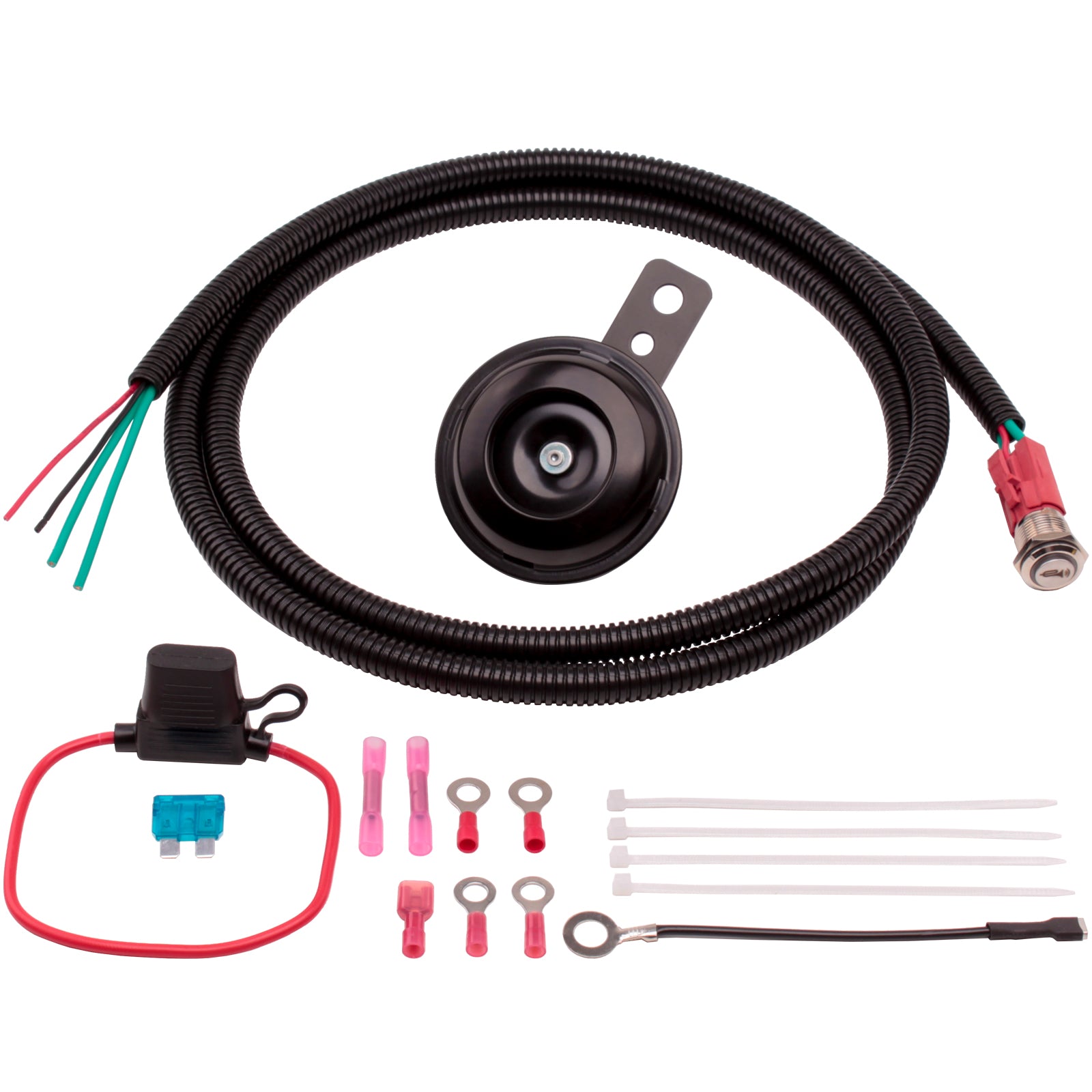 FARBIN Universal ATV Horn Kit For Polaris RZR, Ranger, General,Golf Ca ...